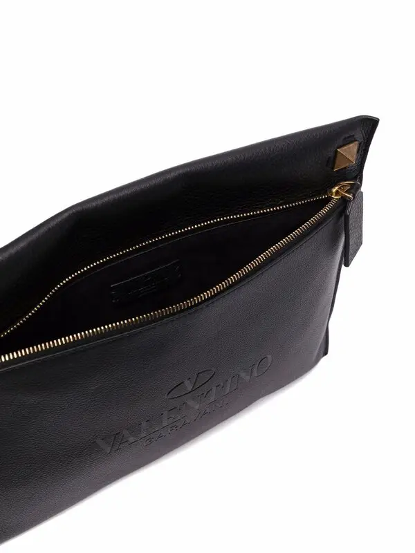 Valentino Garavani Rockstud-embellished Clutch - Black