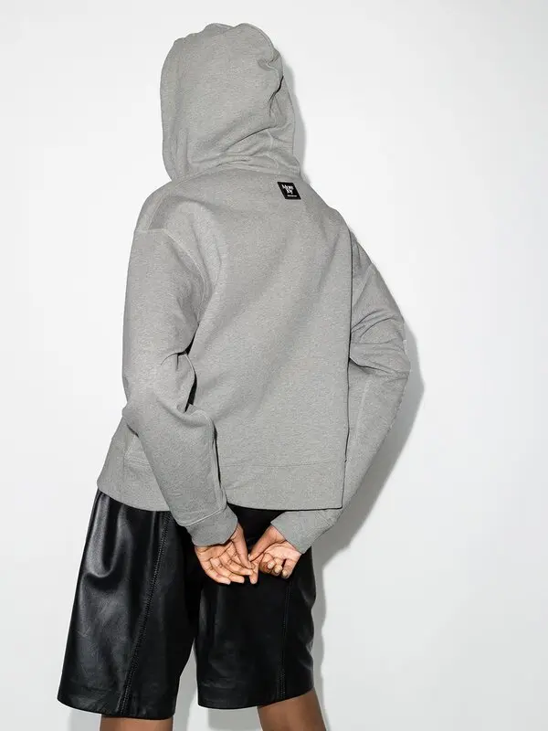 MORE JOY Logo-embroidered Cropped Hoodie