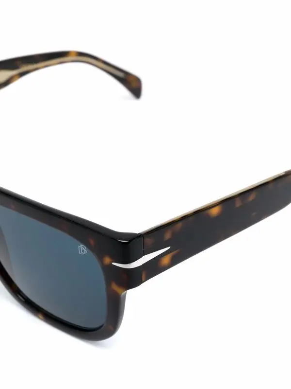 DB EYEWEAR BY DAVID BECKHAM Tortoiseshell Square Sunglasses