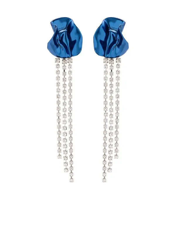 STERLING KING Georgia Crystal-embellished Drop Earrings - Silver