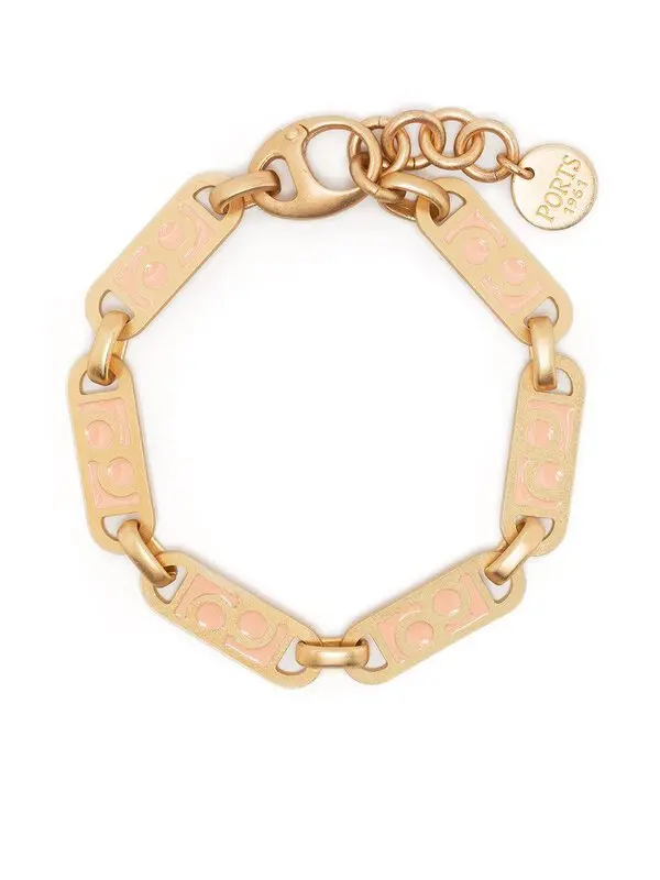 Ports 1961 Engraved Logo Chain Bracelet - Gold