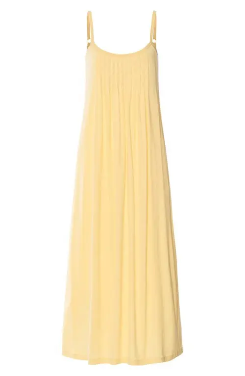 Hanro Juliet Pleat Neck Nightgown - Vanilla Highlight