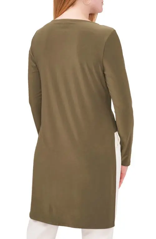 Chaus Asymmetrical Hem Long Sleeve Tunic