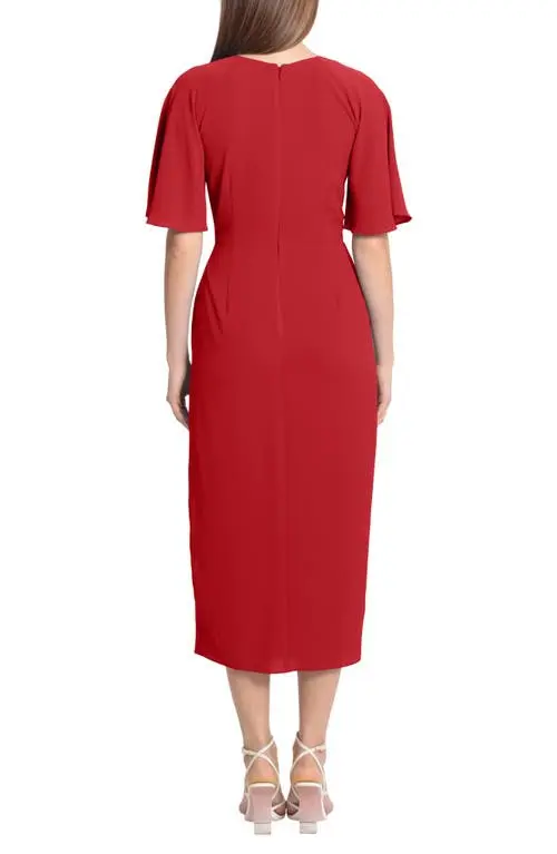 maggy london women's short flutter sleeve faux wrap midi dress Amazon.com: Maggy London Women's Dresses Short Flutter Sleeve Faux Wrap  Midi Dress : Clothing, Shoes & Jewelry
