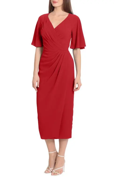maggy london jersey wrap dress Maggy London Cap Sleeve Matte Jersey Faux Wrap Dress