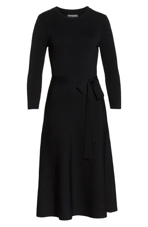 Eliza J Fit & Flare Sweater Dress In Black - 69% Off | Editorialist