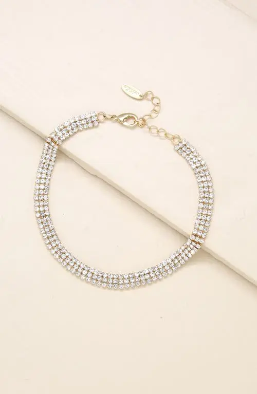 Ettika Crystal Pavé Chain Anklet