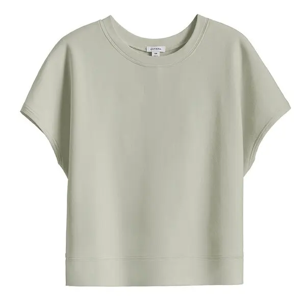 Cuyana French Terry Short Sleeve Sweatshirt
