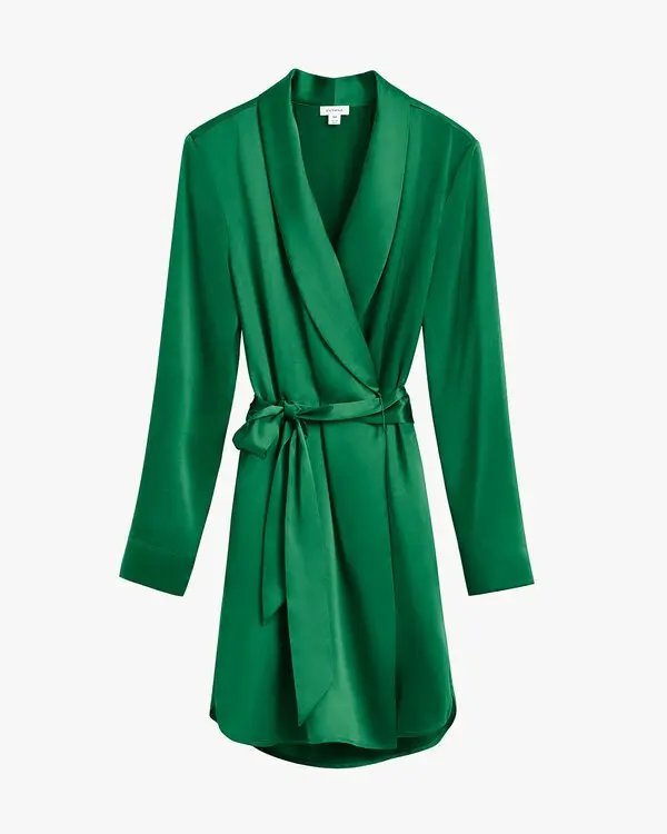 Cuyana Washable Charmeuse Robe - Palm