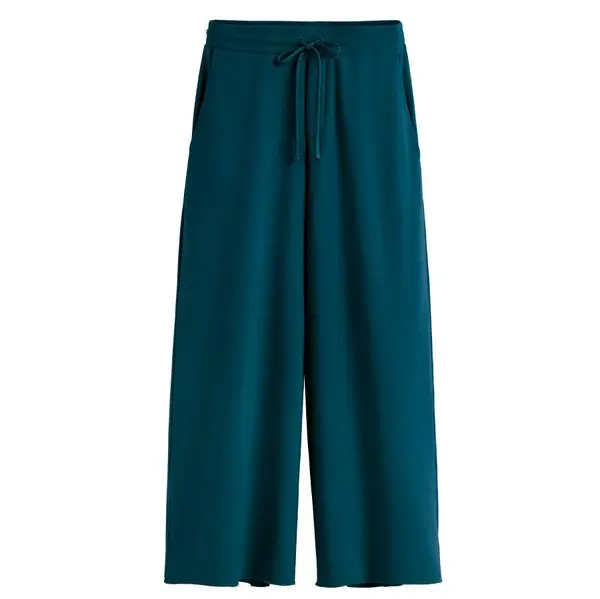 Cuyana French Terry Wide-leg Cropped Pant