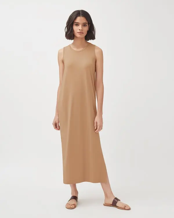 Cuyana Drape-back Dress - Brown