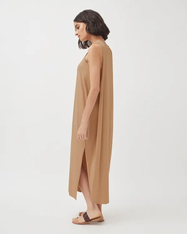 Cuyana Drape-back Dress - Brown