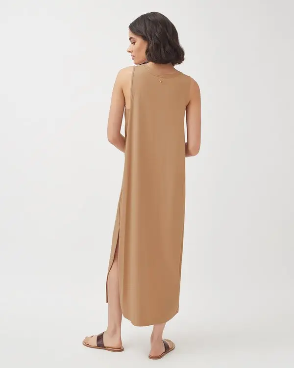 Cuyana Drape-back Dress - Brown