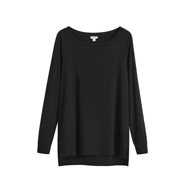 Cuyana Pima Boatneck Long Sleeve T-shirt