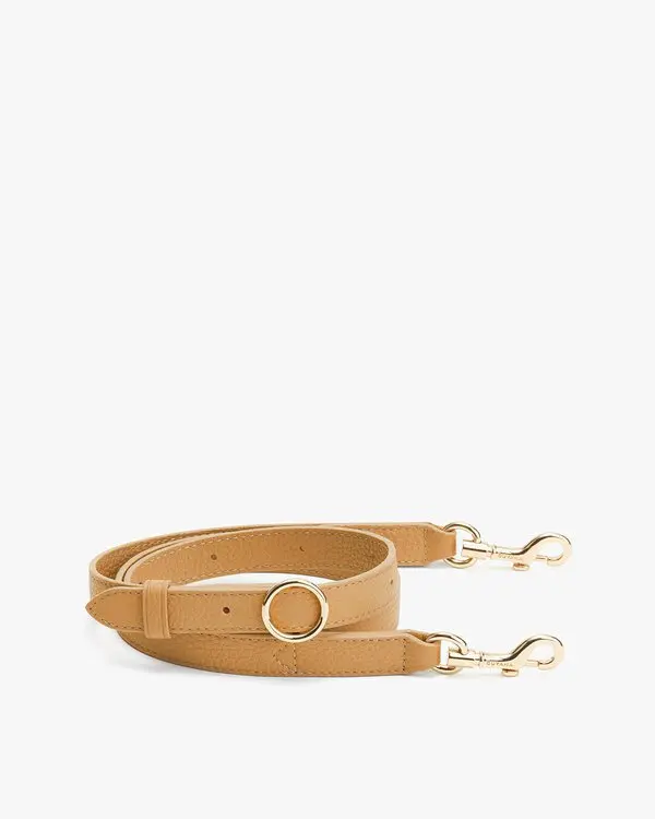 Cuyana Adjustable Leather Strap - Biscuit