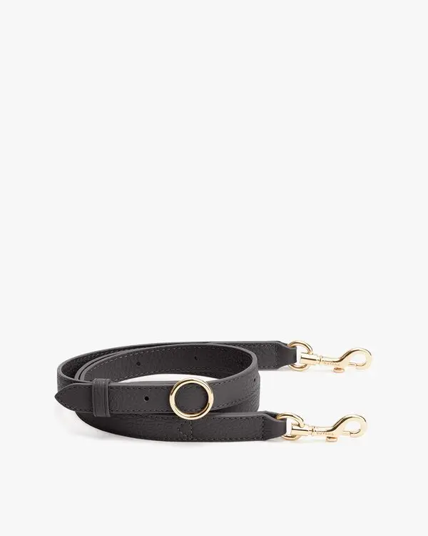 Cuyana Adjustable Leather Strap - Charcoal