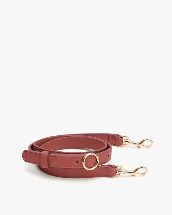 Cuyana Adjustable Leather Strap - Dark Terracotta