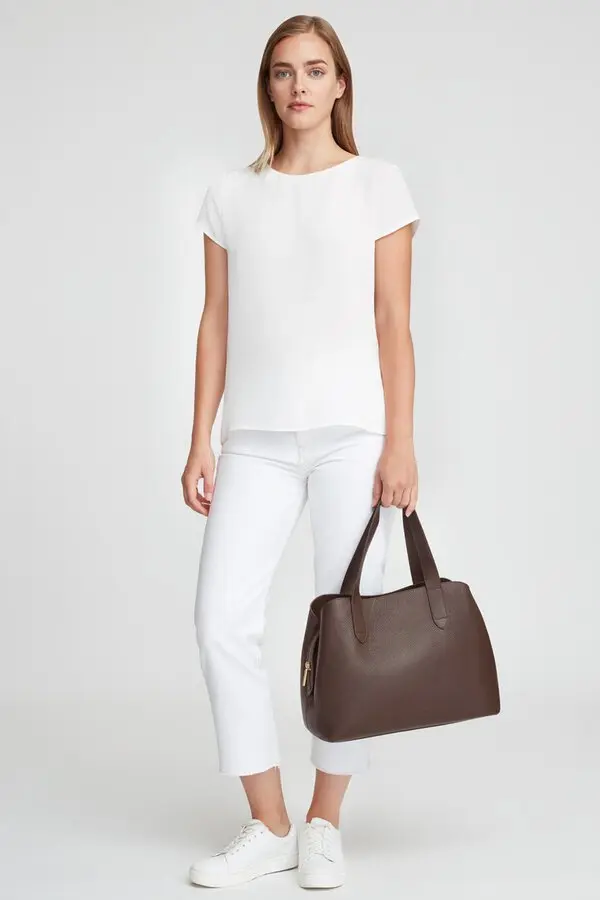 Cuyana Zippered Satchel Bag