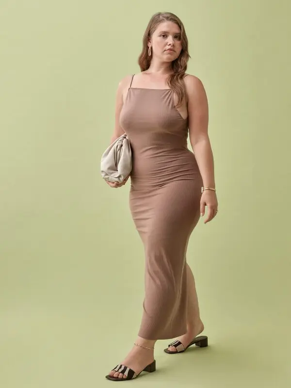 women's beige wedding dress ZAPAKA Woman Beige Mother Of Bride Dress A Line Flutter Sleeves Evening Dress With Lace Appliques, Beige / US26W main image 1