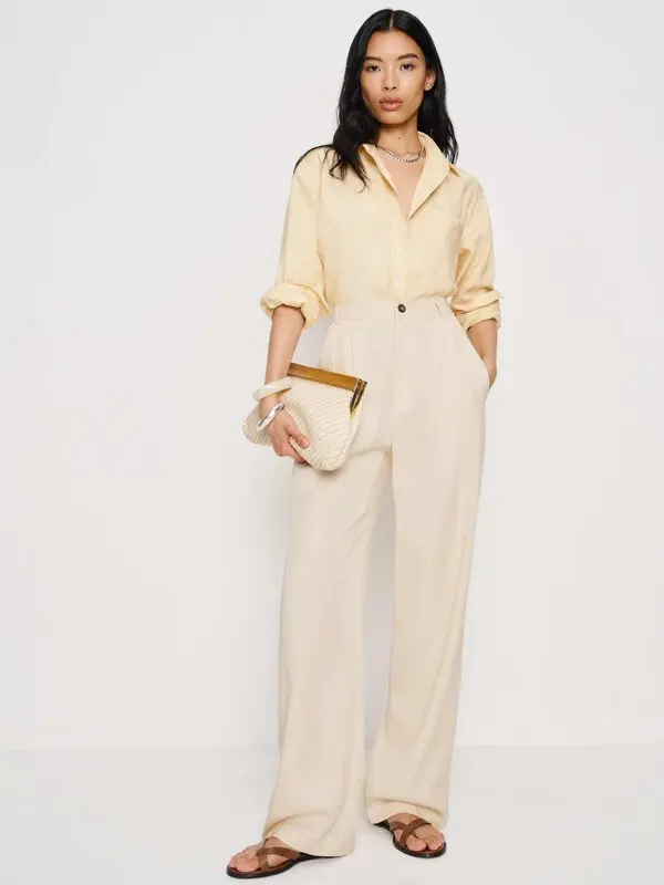 REFORMATION Mason Pant - Ivory