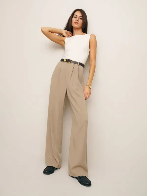 REFORMATION Mason Pant - Natural