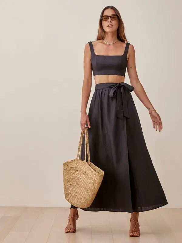 REFORMATION Palm Linen Two Piece