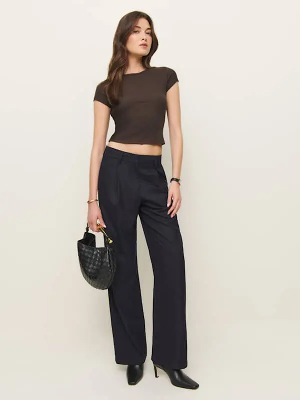 REFORMATION Muse T-shirt - Brown