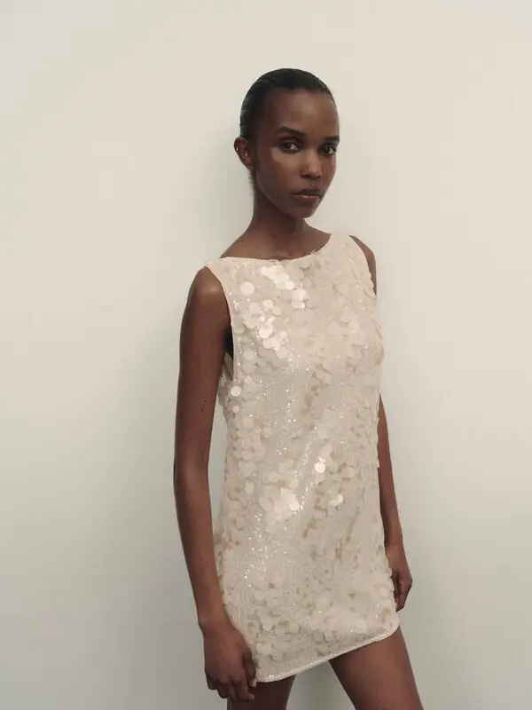 REFORMATION Nyla Embellished Mini Dress