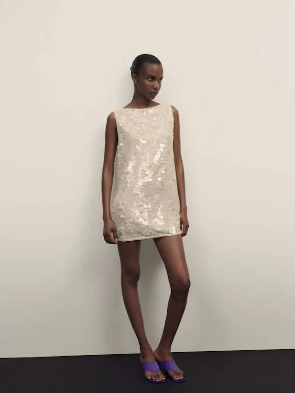 REFORMATION Nyla Embellished Mini Dress