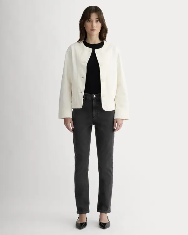 Everlane Original Cheeky Straight Leg Jean - Washed Black