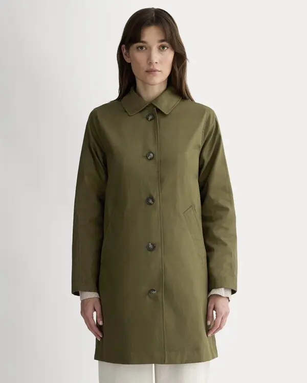 Everlane Mac Coat In Cotton - Beech