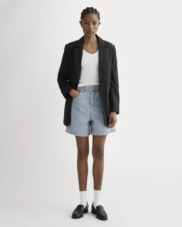 Everlane A-line Denim Shorts - Light Indigo