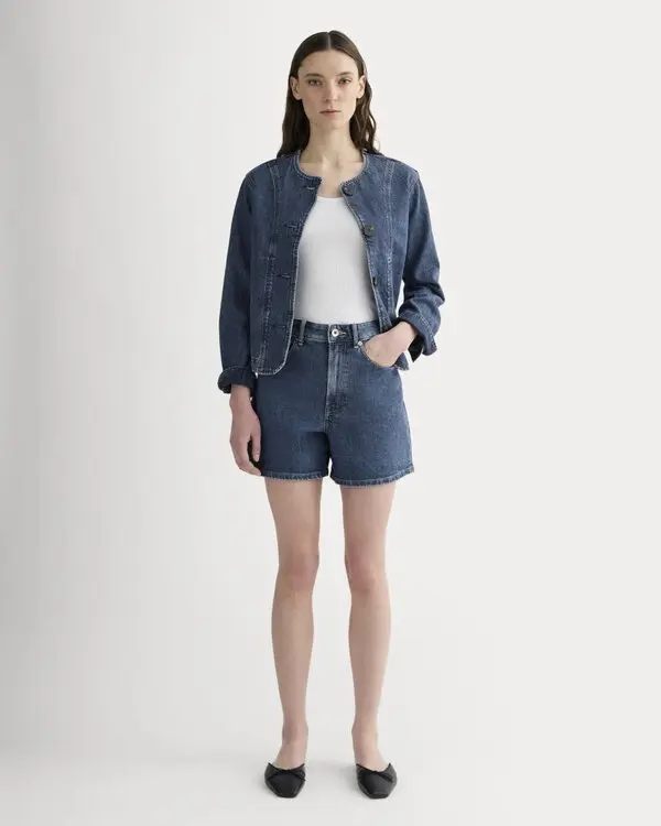 Everlane A-line Denim Short - Ocean