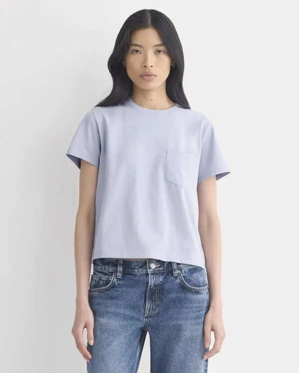 Everlane Box-cut Essential Cotton T-shirt - Aleutian