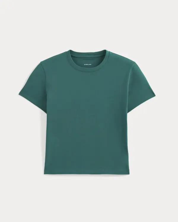 Everlane Box-cut Essential Cotton T-shirt - Everglade