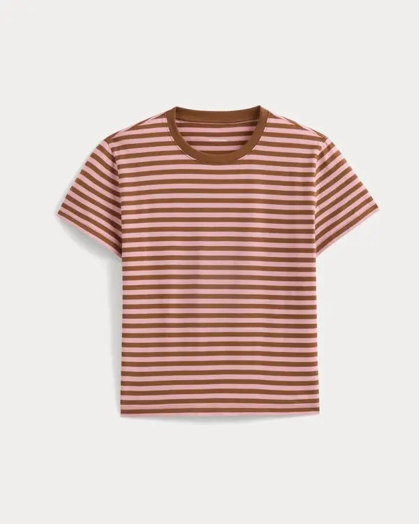 Everlane Box-cut Essential Cotton T-shirt - Toffee/pink