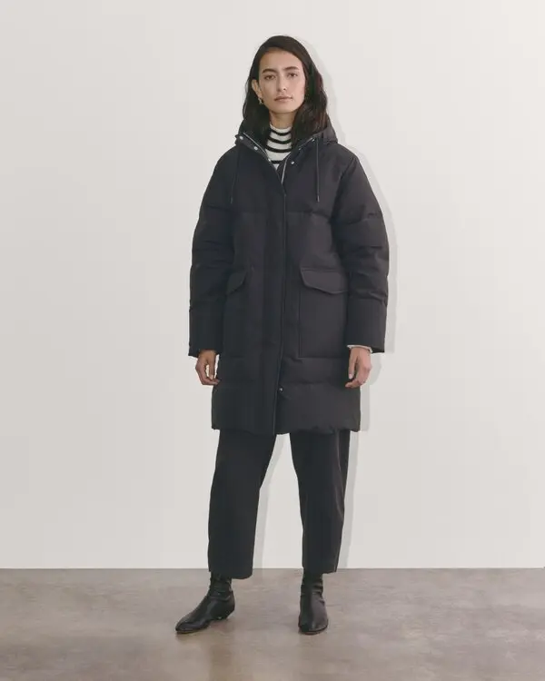 Everlane Long Puffer - Black