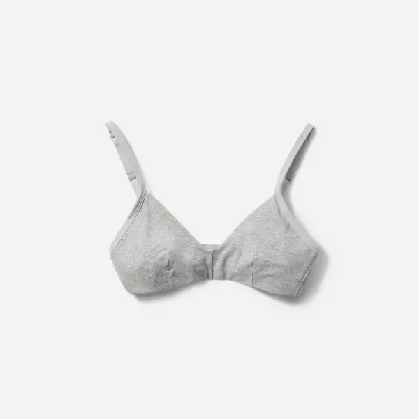 Everlane Cotton Bralette - Heathered Grey