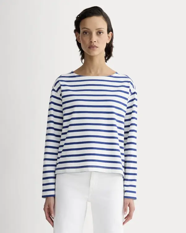 Everlane Mariner T-shirt - Bone/mazarine Blue