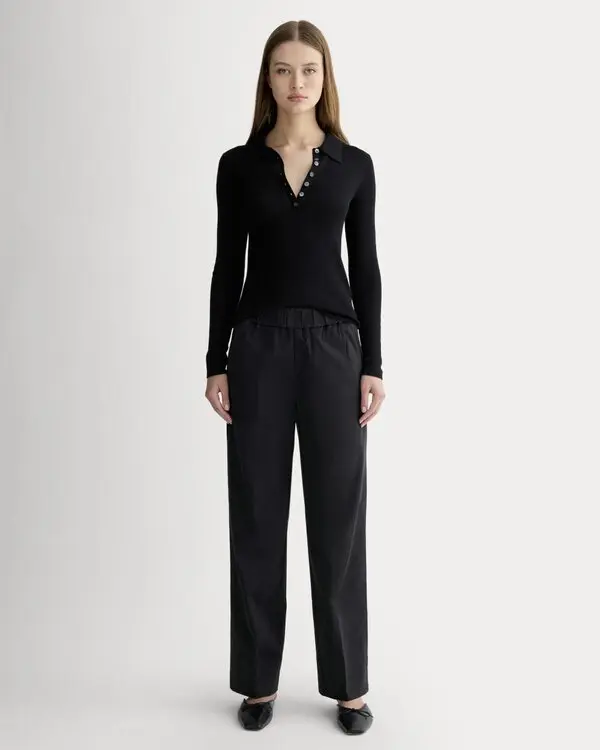 Everlane Cotton Twill Easy Pant - Black