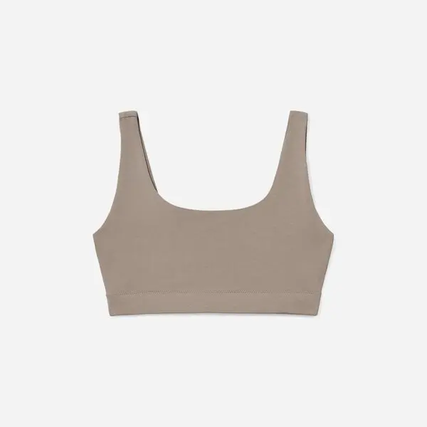 Everlane Cotton Tank Top Bra - Burnt Sugar