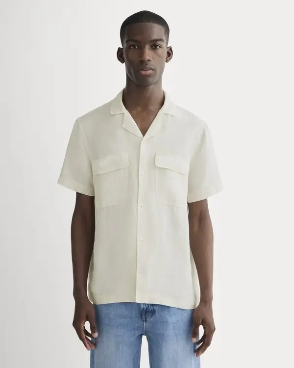 Everlane Linen Resort Shirt - Natural Chambray