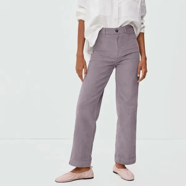 Everlane Corduroy Wide-Leg Pant Dusty Lavender Editorialist