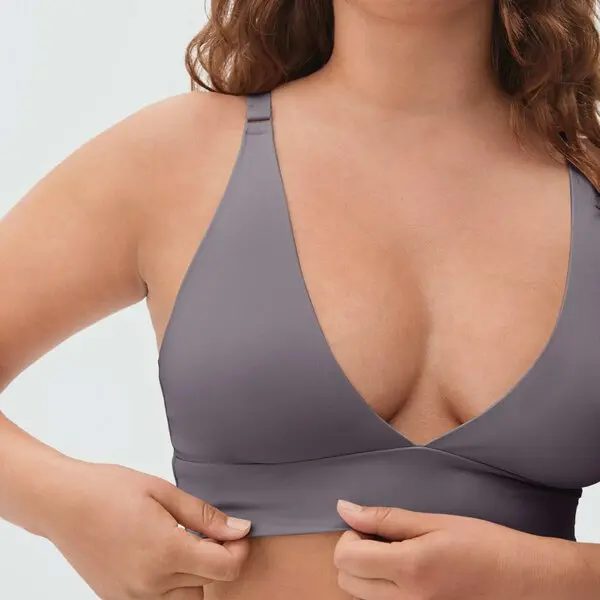 Everlane Invisible Bra - Plum Grey