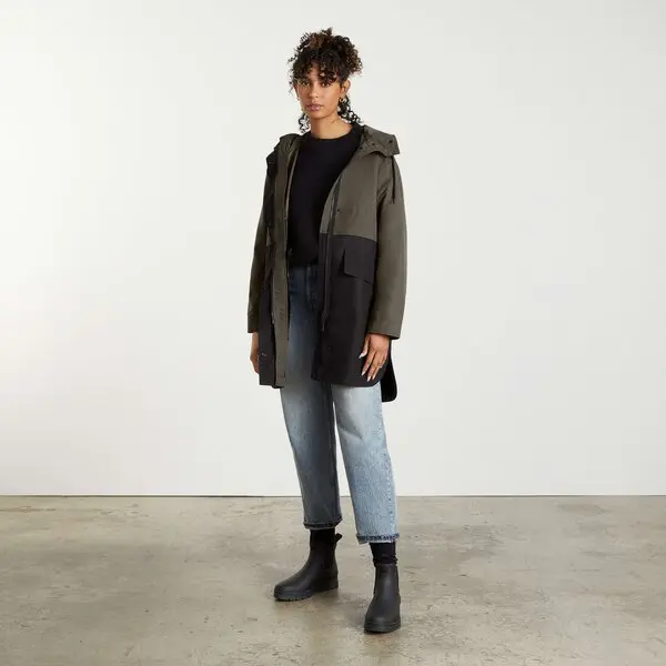 Everlane Anorak - Forest/black