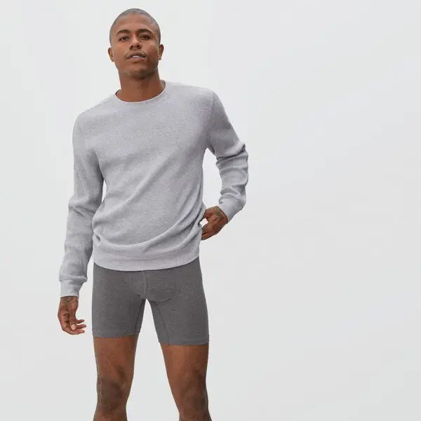 Everlane Supima® Longer Boxer Brief - Heather Charcoal