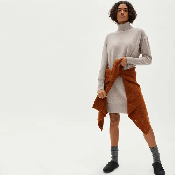 Cashmere Turtleneck Dress Everlane Sweater Dress The Cashmere