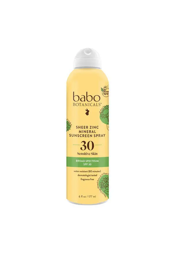 BABO BOTANICALS Sheer Zinc Mineral Sunscreen Spray Spf 30 - Aqua