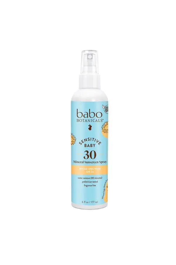 BABO BOTANICALS Sensitive Baby Mineral Sunscreen Spray Spf 30 Non-aerosol Spray - Aqua