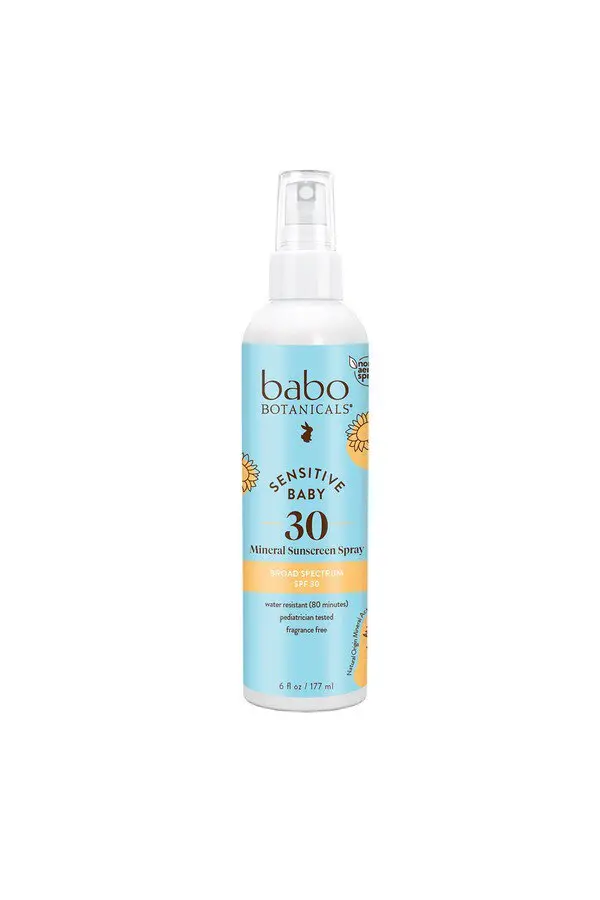 BABO BOTANICALS Sensitive Baby Mineral Sunscreen Spray Spf 30 Non-aerosol Spray - Aqua